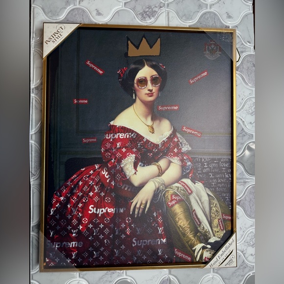 Supreme | Wall Decor | Supreme Red And Black Wall Art | Poshmark